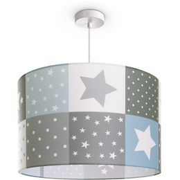 Paco Home Pendelleuchte "Cosmo 345", wei&szlig;, 1, &Oslash; 38cm H: 21cm, Leuchten, Kinderlampe Deckenlampe LED Kinderzimmer Lampe Sternen Motiv E27, Pendelleuchte