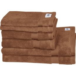 Sch&ouml;ner Wohnen Kollektion Handtuch Set "Cuddly", braun (zimt), 6 Stk., Frottier, Frottier, Obermaterial: 100% Baumwolle, SCH&Ouml;NER WOHNEN-KOLLEKTION, Handt&uuml;cher, schnell trocknende Airtouch-Qualit&auml;t