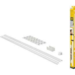 Kabelkanal Schellenberg "System M Starterset zur Aufputzmontage, kleben oder schrauben", wei&szlig;, B:3,5cm H:1,5cm L:210cm, Polyvinylchlorid (PVC), Kabelf&uuml;hrungen, Kabel Organizer, 2,1 m, wei&szlig;