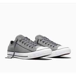 Sneaker Converse "CHUCK TAYLOR ALL STAR CANVAS & SUE", Herren, Gr. 37,5, schwarzer grau, schwarz matter, wei&szlig;, Leder, Textil, Schuhe Sneaker