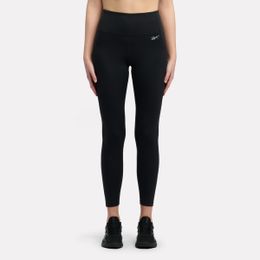Lauftights Reebok "HIGH RISE FULL LENGTH TIGHTS", Damen, Gr. S, N-Gr, schwarz, Obermaterial: 100% Polyester, Hosen