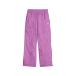 Sporthose Puma "Dare To Relaxed Gewebte Hose Damen", Herren, Gr. L, Normalgr&ouml;&szlig;en, mauve pop pink, Obermaterial: 100% Nylon. Futter: 100% Polyester. Seitentasche &ndash; Oben: 100% Polyester, unifarben, relaxed fit, Hosen Sporthose
