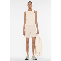 Tanktop SENSES.THE LABEL, Damen, Gr. M, beige sense, Rippware, Material: 96% Baumwolle, 4% Elasthan, unifarben, slim fit normal, Rundhals, Tops Tanktop, mit Baumwolle