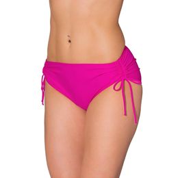 Bikini-Hose AQUARTI "Bikinihose Aquarti Damen Bikinihose mit Raffung und Schn&uuml;ren", Damen, Gr. 36, N-Gr, pink, Obermaterial: 80% Polyamid PA. 20% Elasthan EL., Badehosen Bikini-Hose