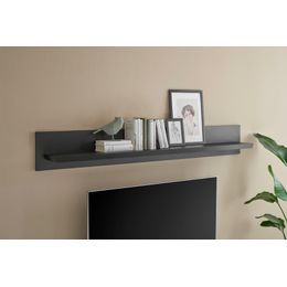 Wandboard Home Affaire "Lincoln, Wandregal im Landhausstil, Wandhalter mit Ablagefl&auml;che", schwarz matt, B:180cm H:25cm T:22cm, FSC-zertifizierter Holzwerkstoff, Regale, Wandboard, edles Design, in zwei Gr&ouml;&szlig;en verf&uuml;gbar, vielseitig einsetzbar