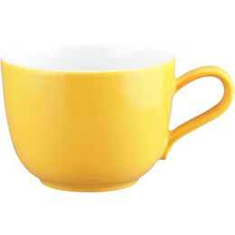 Tasse Seltmann Weiden "Liberty Pure Colors", gelb glow, B:11,6cm H:6,4cm &Oslash;:8,7cm, Porzellan, Trinkgef&auml;&szlig;e, Tasse, Kaffeetasse
