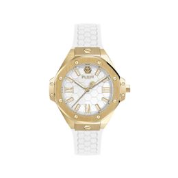 Luxusuhr Philipp Plein "Lady Royal", 1601, gold, wei&szlig;, Armbanduhren, Damen