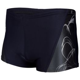 Badehose AQUARTI "Badehose Aquarti Herren Badehose Kurz Sportlich Streifen", Damen, Gr. L, N-Gr, grau (16201 schwarz, graphit), Obermaterial: 80% Polyamid PA. 20% Elasthan EL., Badehosen Badehose
