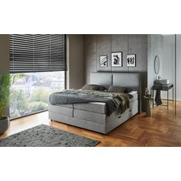 Meise M&ouml;bel Boxbett MEISE.M&Ouml;BEL "Columbia mit extra gro&szlig;em Bettkasten", grau, B:194cm L:212cm, Stoffbezug Nordic (100% Polyester), Komplettbetten, erh&auml;ltlich in 180x200cm