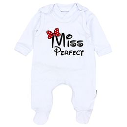 Strampler TUPTAM "Set Baby Unisex Strampler-Set mit Aufdruck Spruch 2-tlg", Jungen, Gr. 56, N-Gr, silber (miss perfect wei&szlig;), Obermaterial: 100% Baumwolle CO., Overalls