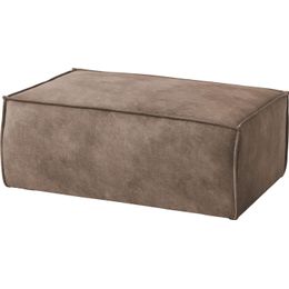 Hocker Home Affaire "SHERWOOD, Polsterhocker in 3 Stoffarten verf&uuml;gbar", braun (cognac), B:102cm H:42cm T:69cm, 100% Polyester, Hocker, Hocker, passend zur Polster-Serie SHERWOOD