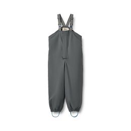 Latzhose Wheat "Wheat Thermo Rain Overalls Lian", Jungen, Gr. 110, Normalgr&ouml;&szlig;en, grau blau, 100% Polyester (Recycelt), unifarben, normal, Hosen