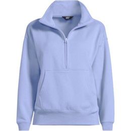 LANDS' END Sweatshirt SERIOUS SWEATS mit Rei&szlig;verschluss, Damen,  Blau, Baumwoll-Mischung/Polyester-Mischung, by Lands' End