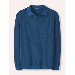 Walbusch Gerippter Polopullover