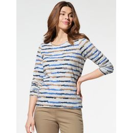Walbusch Baumwollshirt Abstract Stripe