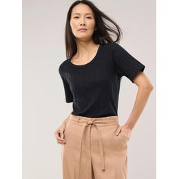 Walbusch Baumwollshirt Rippenstruktur