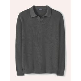 Walbusch Gerippter Polopullover