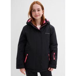 bonprix Wasserdichte Skijacke mit sportiven Details, schwarz, Gr.140/146, Wasserdichte Skijacke f&uuml;r M&auml;dchen