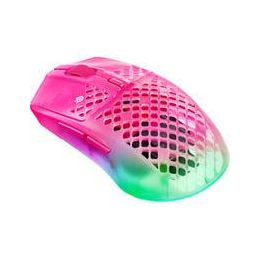 SteelSeries Aerox 3 Wireless Gen 2 MagentaHaze, Gaming-Maus magenta/transparent
