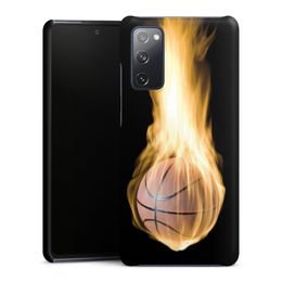 DeinDesign Galaxy S20 FE Handy Premium Case Smartphone Handyh&uuml;lle Schutzh&uuml;lle matt Fire Sports Basketball Premium Case