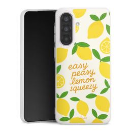DeinDesign Galaxy A57 5G Handy Silikon H&uuml;lle Case transparent Handyh&uuml;lle Spruch Statement Lemon Silikon Case