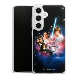 DeinDesign Galaxy S24 Handy Slim Case Silikon Handyh&uuml;lle transparent H&uuml;lle extra d&uuml;nn Star Wars Lightsaber Merchandise Silikon Slim Case