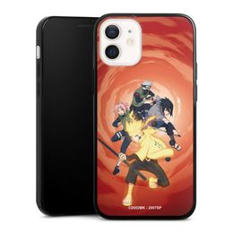 DeinDesign iPhone 12 mini Handy Slim Case extra d&uuml;nn Silikon Handyh&uuml;lle schwarz H&uuml;lle Sasuke Sakura Naruto Shippuden Silikon Slim Case