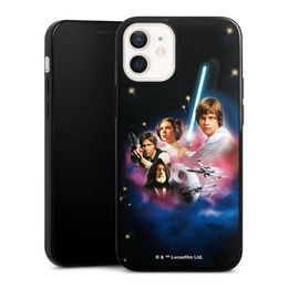 DeinDesign iPhone 12 mini Handy Slim Case extra d&uuml;nn Silikon Handyh&uuml;lle schwarz H&uuml;lle Star Wars Lightsaber Merchandise Silikon Slim Case