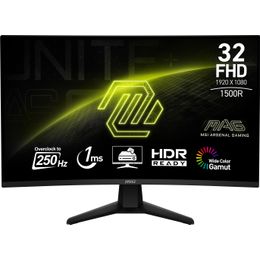 MSI Curved-Gaming-Monitor "MAG 32C6X", Energieeffizienz: E (A-G), schwarz, Monitore, 3 Jahre Herstellergarantie