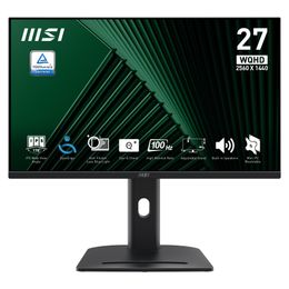 MSI LED-Monitor "PRO MP275QPG", Energieeffizienz: F (A-G), schwarz, B:61,4cm H:36,1cm T:5,9cm, Monitore, dreh-, neig-,schwenk-, h&ouml;henverstellbar, Speaker