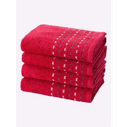 w&auml;schepur Handtuch W&Auml;SCHEPUR, rot, B:50cm L:100cm, 100% Baumwolle, Handt&uuml;cher