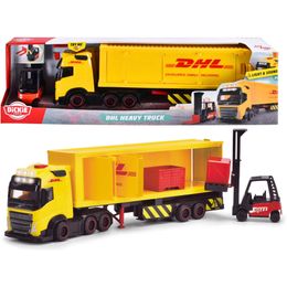 Spielzeug-LKW DICKIE TOYS "DHL Truck", gelb, Spielzeugfahrzeuge, KinderT:35cm, Kunststoff, mit Licht und Sound, T:35cm