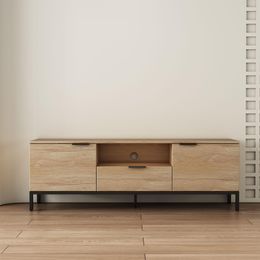 TV-Board OTTO HOME "Jorinde", natur, B:150cm H:50cm T:40cm, Sideboards, TV-Board, Melaminoberfl&auml;che, flexibler Stauraum und robustes Metallgestell