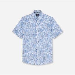 Kurzarmhemd OLYMP "Luxor", Herren, Gr. 42, N-Gr, bleu, Obermaterial: 100% Baumwolle, normal, Hemden, Businesshemd, modern fit, Global Kent