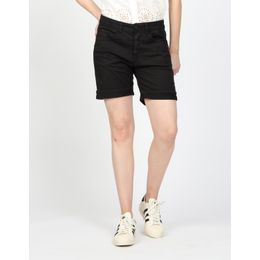 Boyfriend-Hose Gang "Gang Jeans Short 94NICA SHORTS", Damen, Gr. 27, schwarz, Stoff, 97% Baumwolle, 3% Elasthan, Hosen