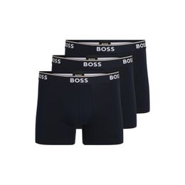 Boxer BOSS "Boxer 3 PACK", Herren, Gr. S (48), schwarz (schwarz480), Jersey, Obermaterial: 95% Baumwolle, 5% Elasthan, unifarben, Unterhosen, mit farblich passendem Webbund