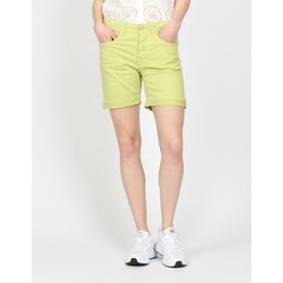 Boyfriend-Hose Gang "Gang Jeans Short 94NICA SHORTS", Damen, Gr. 28, gr&uuml;n (linden gr&uuml;n), Stoff, 97% Baumwolle, 3% Elasthan, Hosen