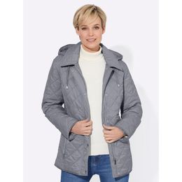Winterjacke Casual Looks, Damen, Gr. 20, grau (steingrau), 100% Polyamid, unifarben, Jacken Winterjacke