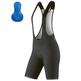 Fahrradhose Gonso "Sitivo W BIB 0", Damen, Gr. 34, Normalgr&ouml;&szlig;en, schwarz (blau), 65% Polyamid, 35% Elastan, Hosen Fahrradhose, Damen Rennradhose mit innovativem Sitzpolsterkonzept
