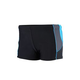 Badehose AQUARTI "Badehose Jungen Kurze Badehose mit Eins&auml;tzen Seitlich", Kinder, Gr. 122, N-Gr, blau (schwarz, graphit, blau), Obermaterial: 80% Polyamid PA. 20% Elasthan EL., Badehosen Badehose