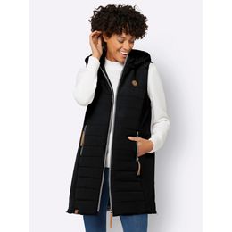 Steppweste Casual Looks, Damen, Gr. 46, schwarz, 100% Polyester, Wattierung:100% Polyester, unifarben, Westen Steppweste
