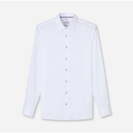 Langarmhemd OLYMP "Level Five", Herren, Gr. 39, N-Gr, wei&szlig;, Web, Obermaterial: 100% Baumwolle, k&ouml;rpernah normal, 2-Knopf-Manschette, Hemden, Businesshemd, body fit, Kentkragen