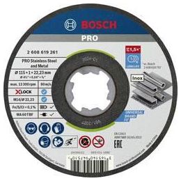 Bosch Accessories X-LOCK Standard for Inox WA 60 T BF 2608619266 Trennscheiben-Set 115 mm 10 St. Metall, Edelstahl