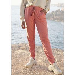 VIVANCE BY LASCANA Sweatpants pink Gr. 44/46 f&uuml;r Damen. Mit Quasten. L&auml;ssig Geschnitten. Nachhaltig.