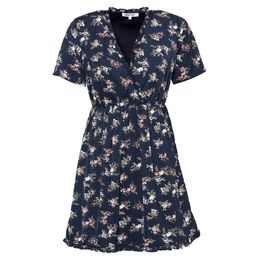 ABOUT YOU Kleid 'Dion' Damen Gr&ouml;&szlig;e 44 dunkelblau / koralle / wei&szlig; Sommerkleid