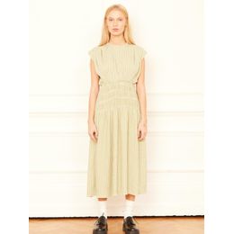Aligne Kleid 'Desi' Damen Gr&ouml;&szlig;e 42 khaki / wei&szlig; Sommerkleid