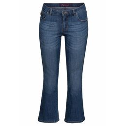 sheego Jeans Damen Gr&ouml;&szlig;e 43/44 dunkelblau