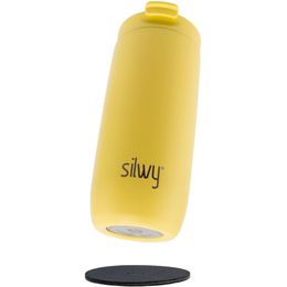 Silwy Magnet Isolierbecher aus Edelstahl mit Metall-Nano-Gel-Pad 475 ml lemon - Isolierbecher