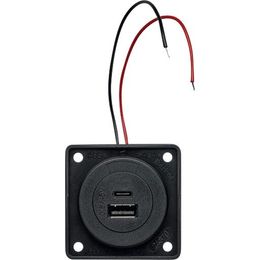 Berker Integro Ladesteckdose USB A + C 12 V schwarz matt - 12 / 24 V Einbausteckdosen