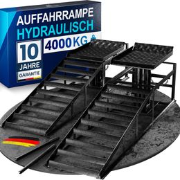 Werkthor hydraulische Auffahrrampen 2er-Set h&ouml;henverstellbar bis zu 4 Tonnen schwarz - Stufen- & Ausgleichskeile